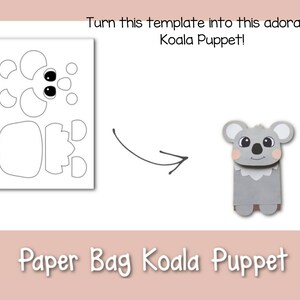 Koala Paper Bag Puppet Craft Template With Directions - Etsy Australia
