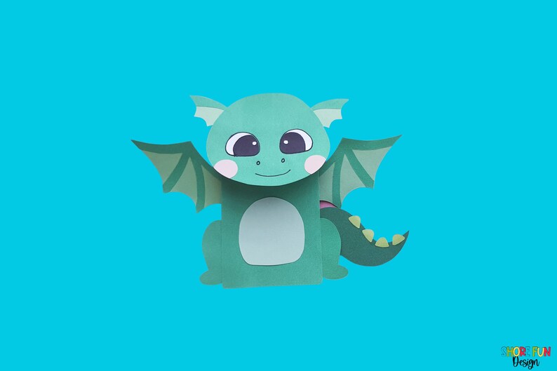 Dragon Paper Bag Puppet With Directions - Etsy