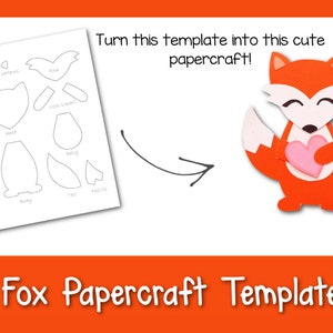 Red Fox Papercraft Template With Directions - Etsy