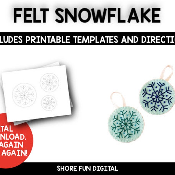 Felt Snowflake - Etsy