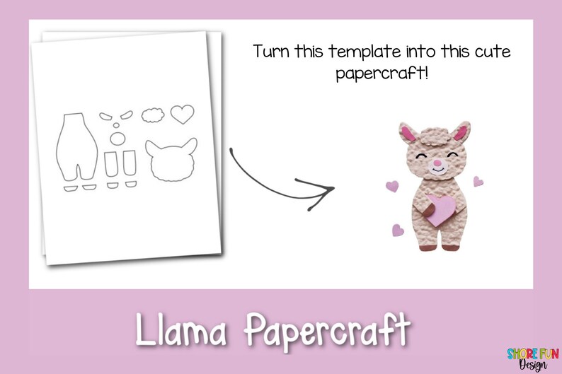 Llama Papercraft Template With Directions - Etsy