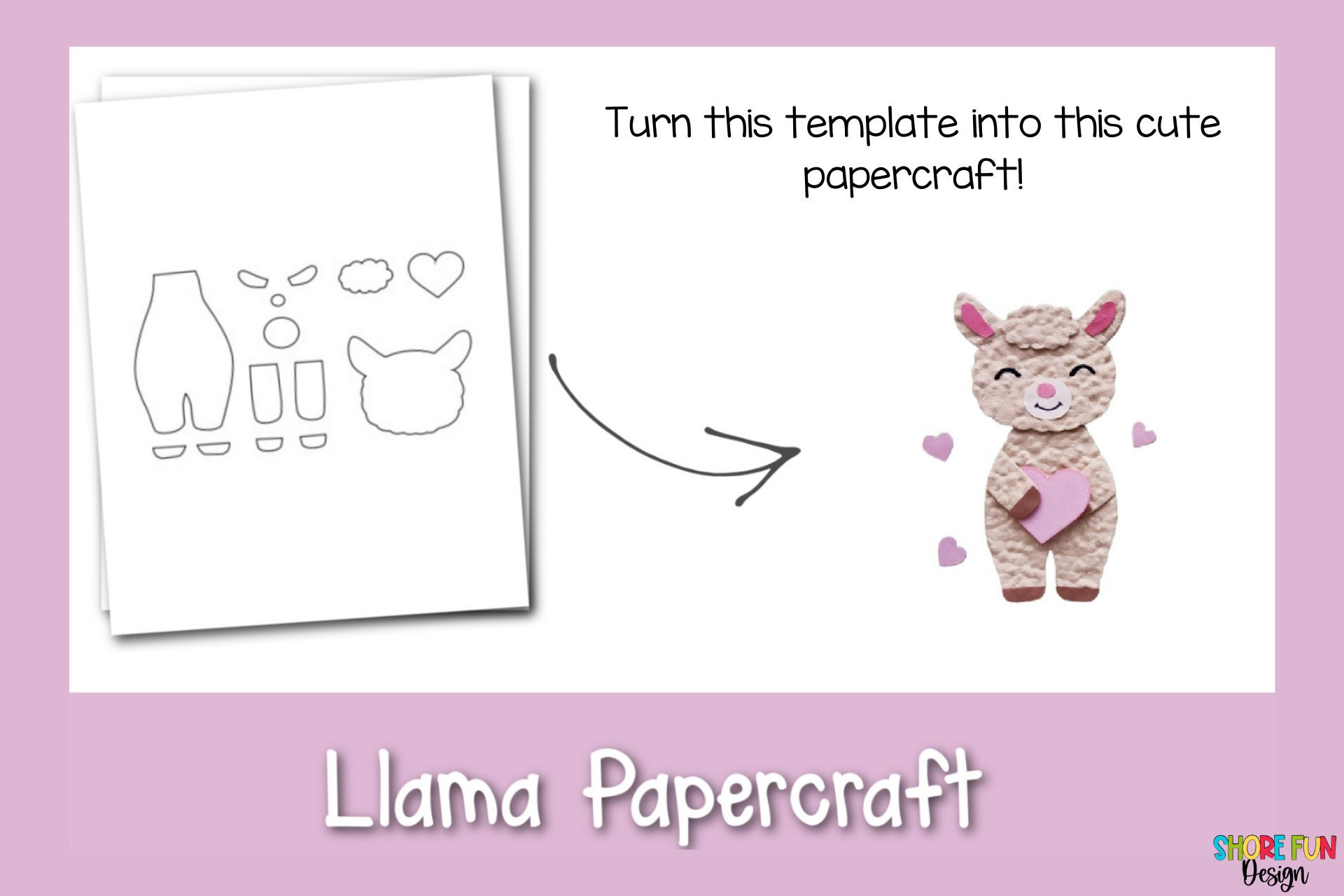 Llama Papercraft Template With Directions - Etsy