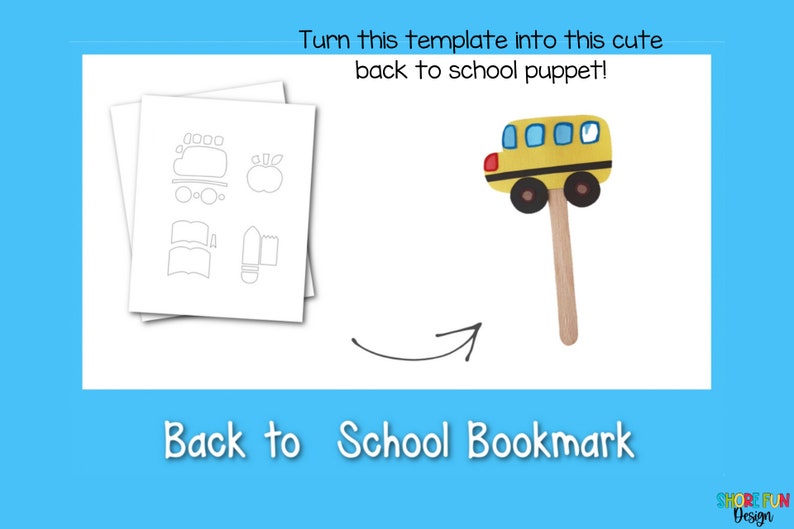 Back to School Bookmark Craft Template With Directions - Etsy