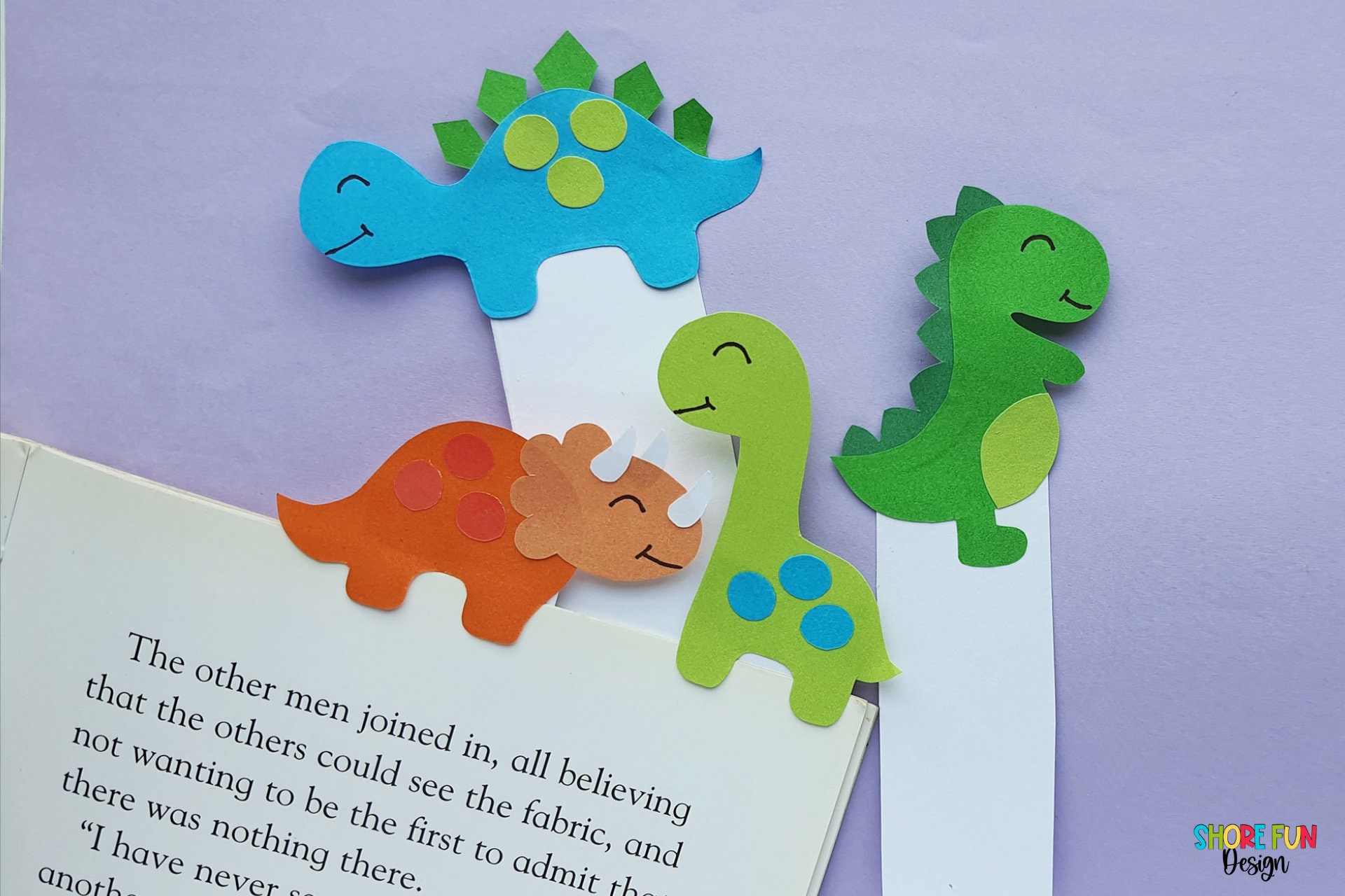 Dinosaur Bookmark Craft Template With Directions - Etsy