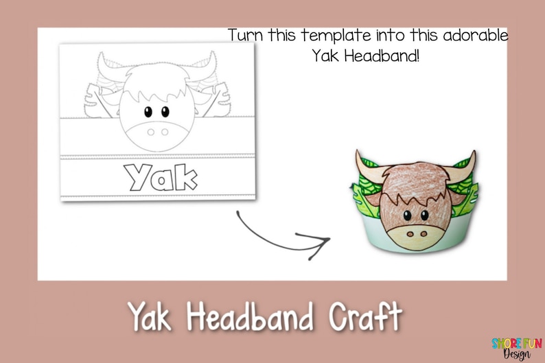 Yak Headband Papercraft Template With Directions - Etsy