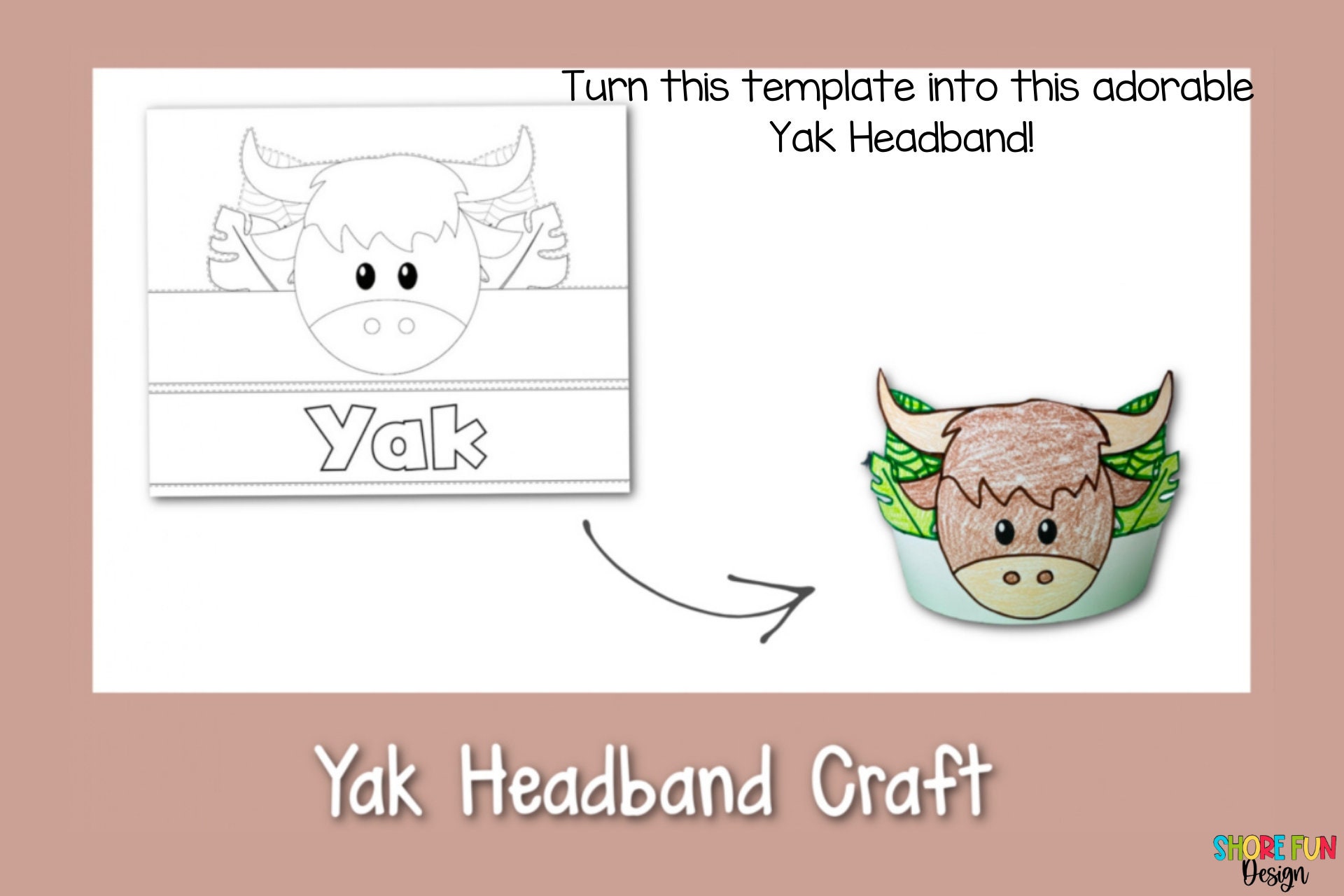 Yak Headband Papercraft Template With Directions - Etsy