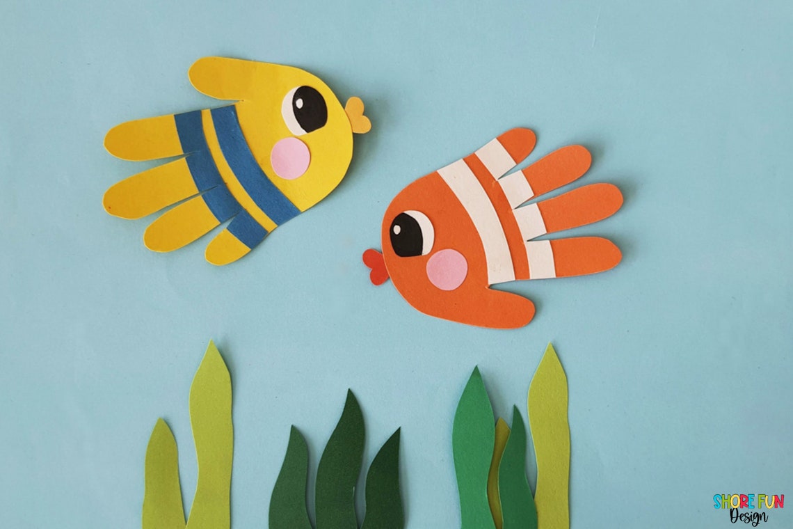 Handprint Fish Craft Template With Directions - Etsy