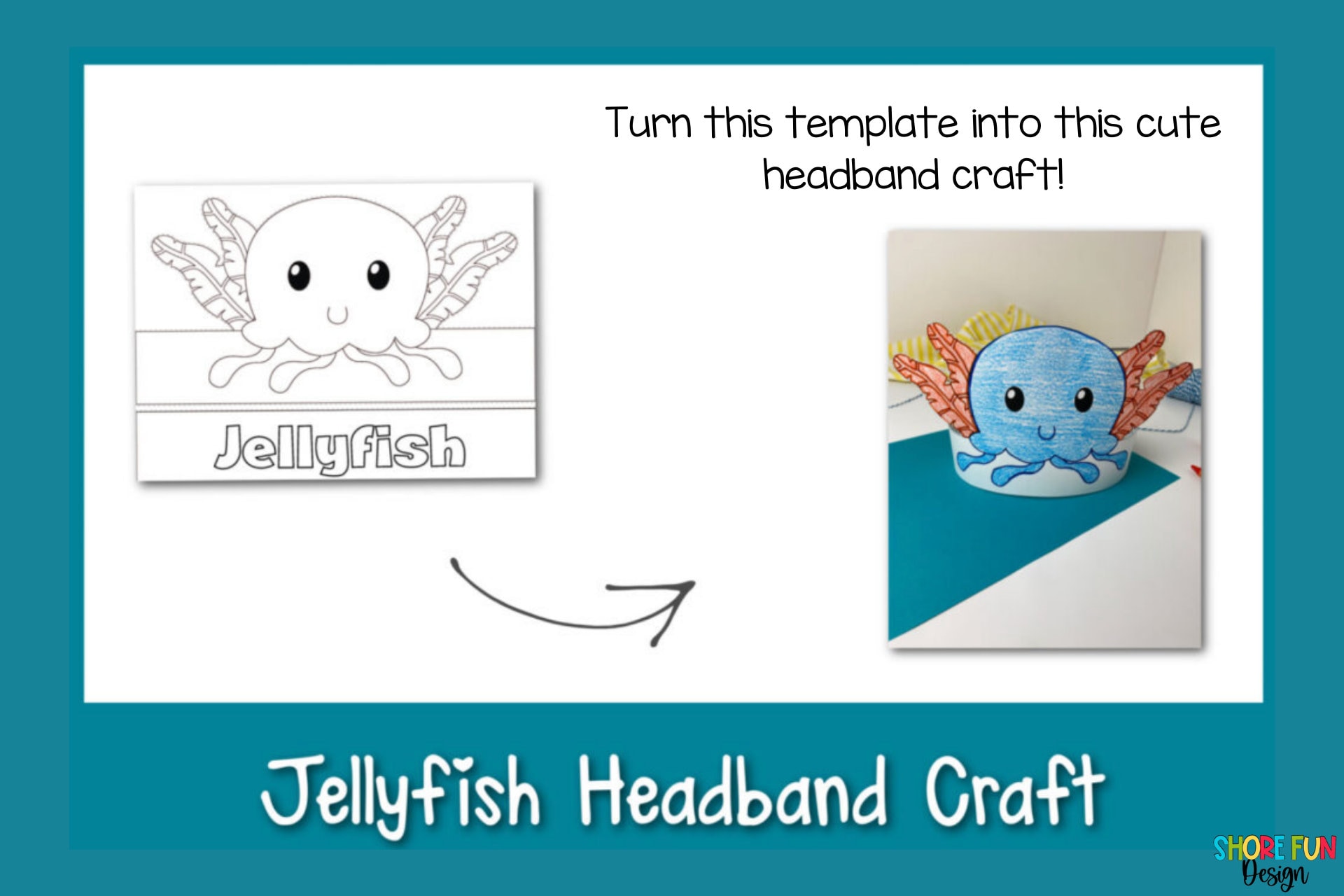 Jellyfish Headband Papercraft Template With Directions - Etsy