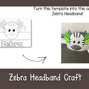 Zebra Headband Papercraft Template With Directions - Etsy