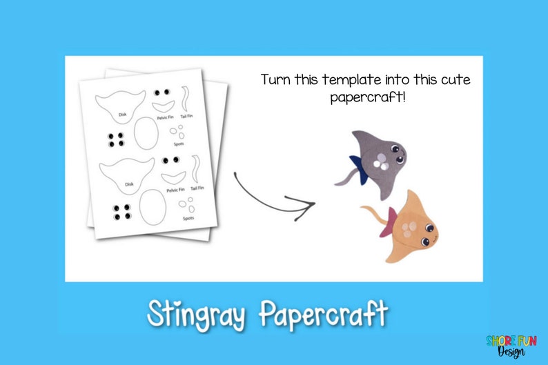 Stingray Papercraft With Directions - Etsy
