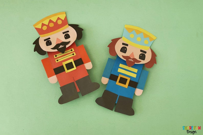 Nutcracker Paper Bag Puppet Craft Template With Directions - Etsy