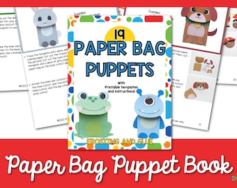 Summer Shark Paper Bag Puppet Kids Craft Activity - Etsy