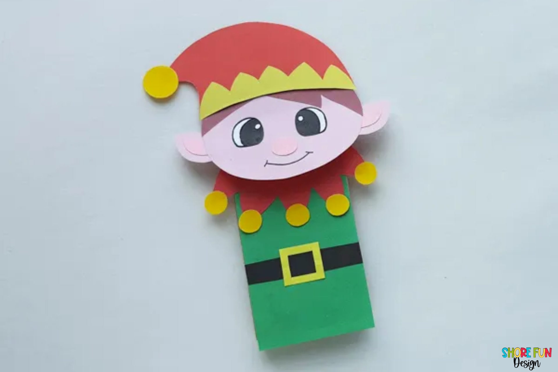 Elf Paper Bag Puppet Craft Template With Directions - Etsy