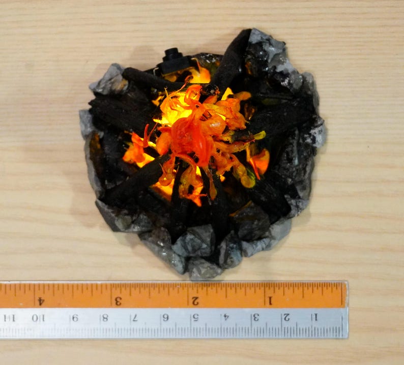 Bonfire - Campfire Miniature Fit on Scale 1/6 or 1/12 With Light up ...