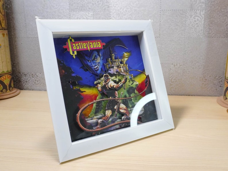 3D Retro Games Diorama Frame: Castlevania Title Scene - 20x20cm ...