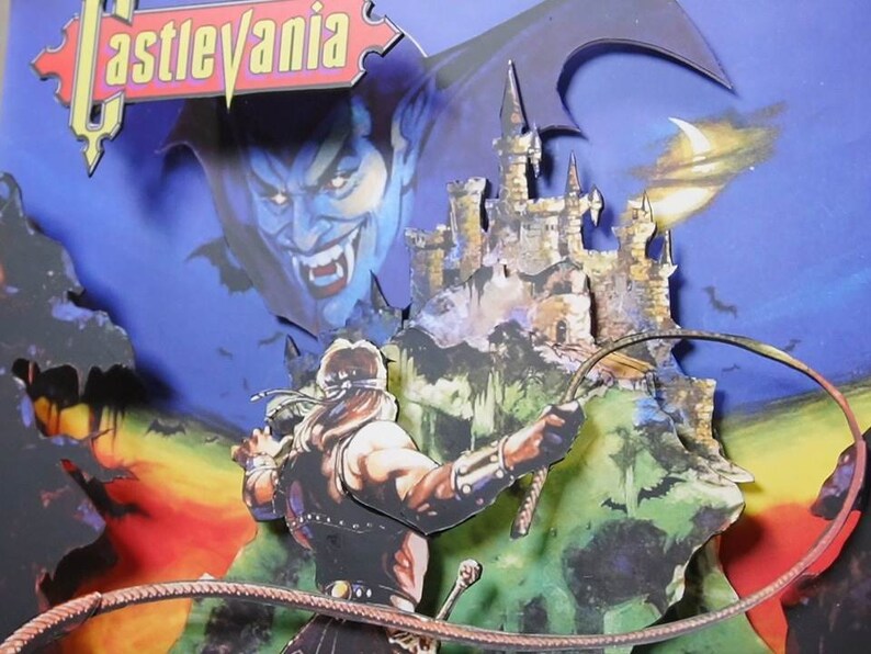 3D Retro Games Diorama Frame: Castlevania Title Scene - 20x20cm ...