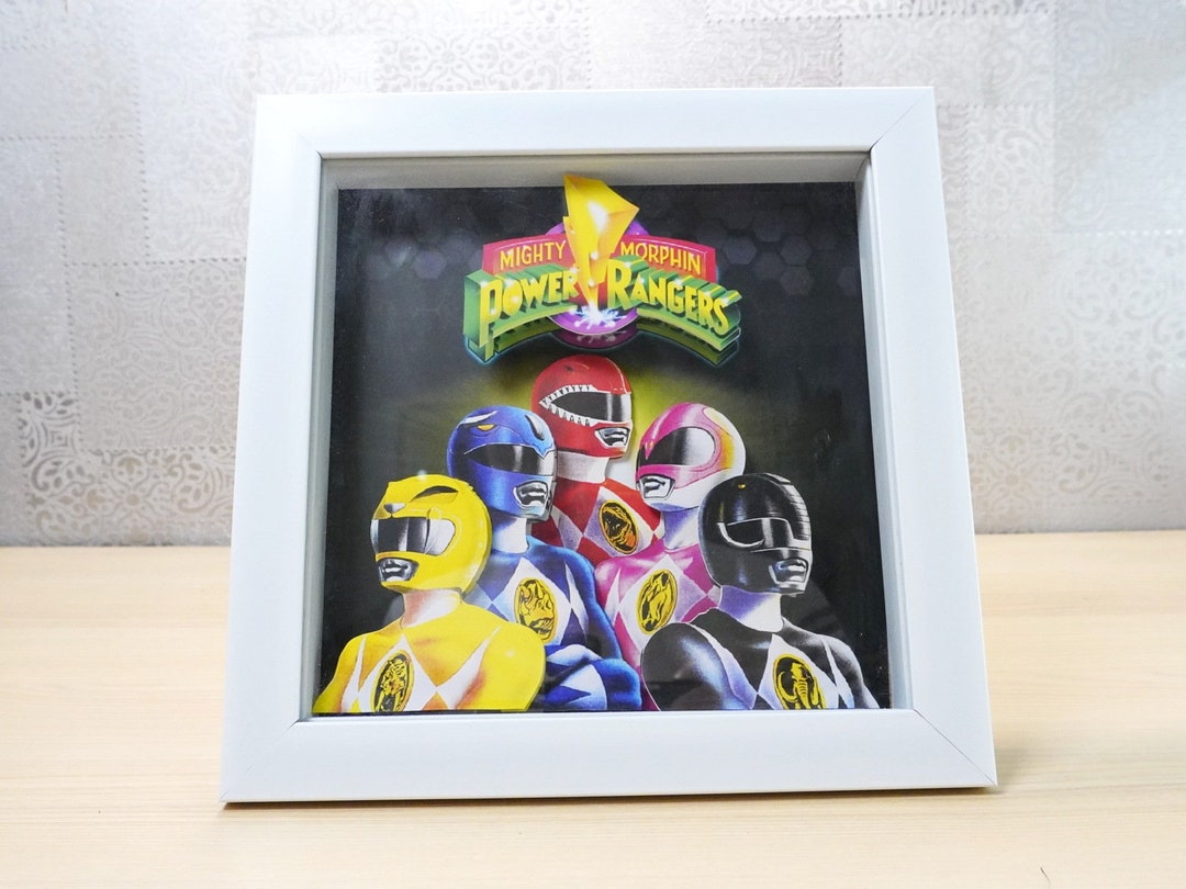 3D Retro Games Diorama Frame: Power Rangers SNES Cover Art - 20x20cm ...