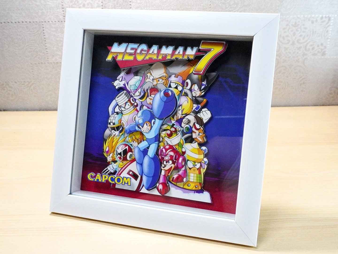 3D Retro Games Diorama Frame: Megaman 7 Cover (rockman) - 20x20cm ...