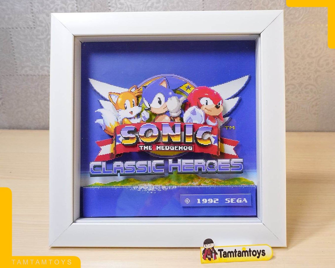 3D Retro Games Diorama Frame: Sonic the Hedgehog Classic Heroes ...