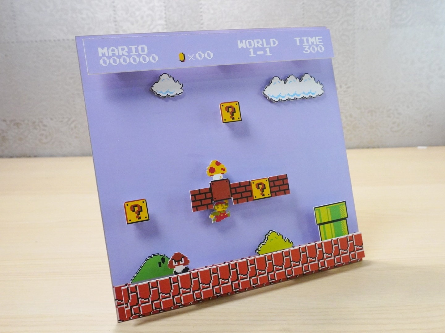 3D Retro Games Diorama Frame: Super Mario Bros NES Stage 1-1 - 20x20cm ...