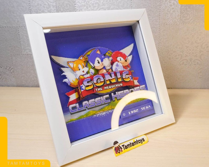 3D Retro Games Diorama Frame: Sonic the Hedgehog Classic Heroes ...
