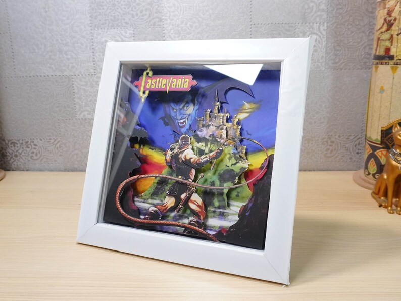 3D Retro Games Diorama Frame: Castlevania Title Scene - 20x20cm ...