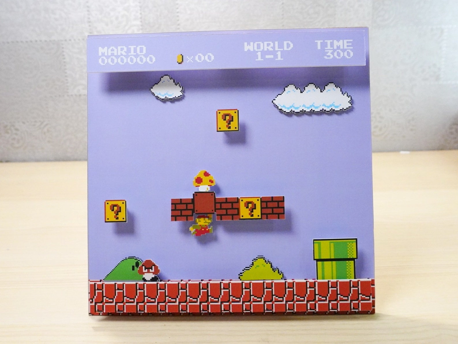 3D Retro Games Diorama Frame: Super Mario Bros NES Stage 1-1 - 20x20cm ...
