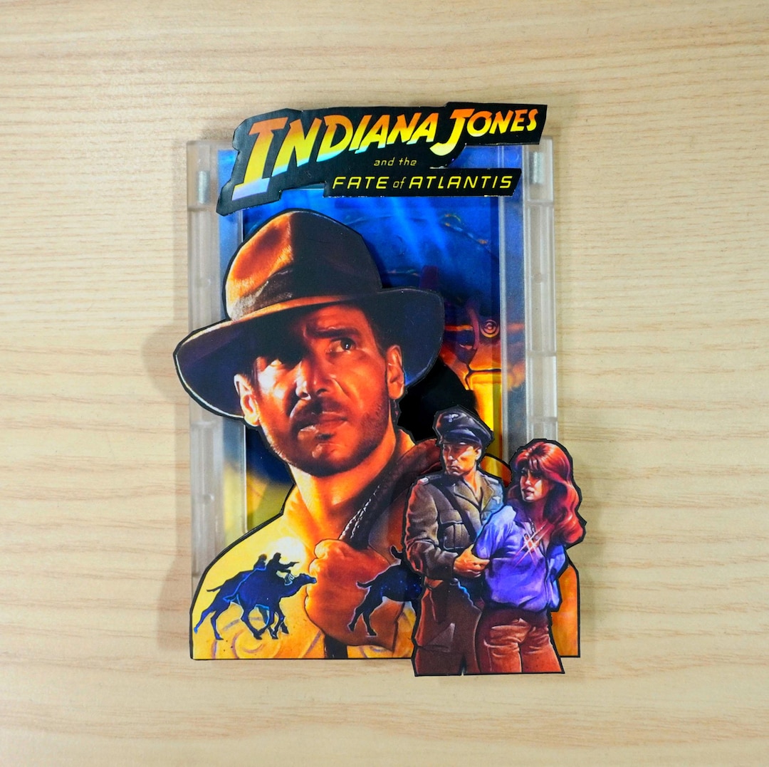 Handcut 3D Indiana Jones Fate of Atlantis Fridge Magnet | Video Game ...