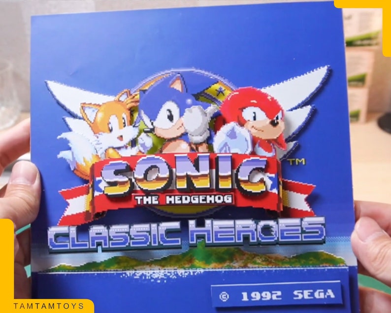 3D Retro Games Diorama Frame: Sonic the Hedgehog Classic Heroes ...