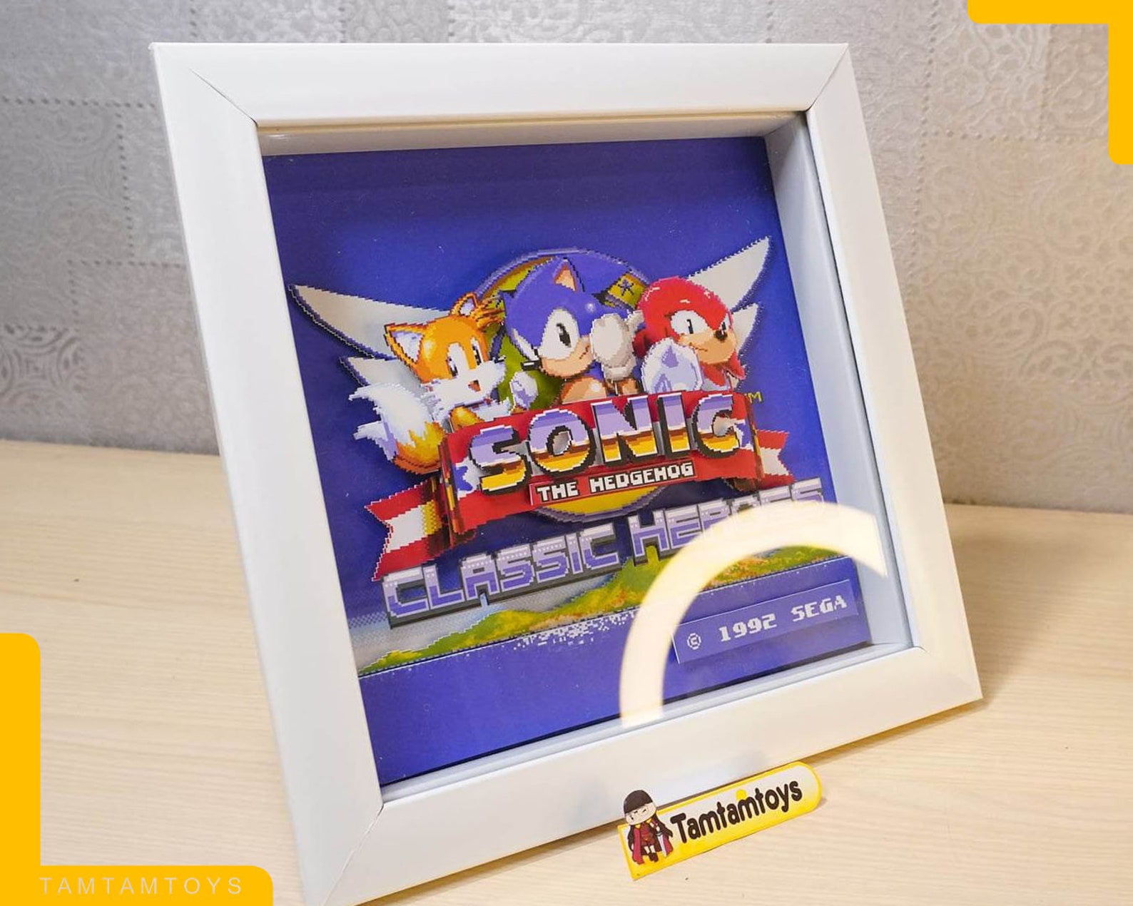 3D Retro Games Diorama Frame: Sonic the Hedgehog Classic Heroes 20x20cm Shadowbox - Etsy