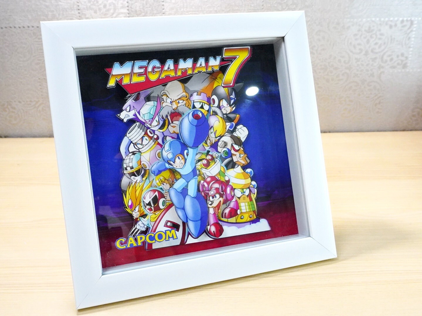 3D Retro Games Diorama Frame: Megaman 7 Cover (rockman) - 20x20cm ...