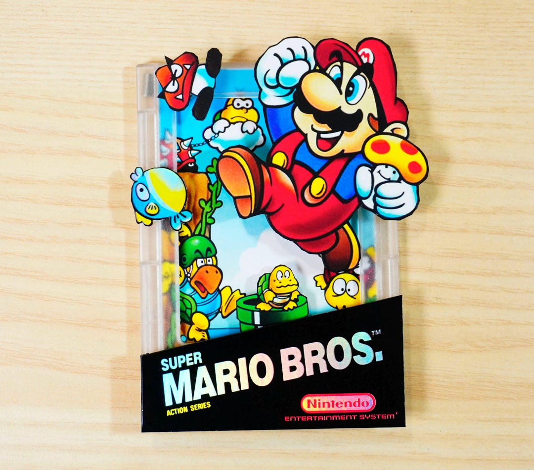 Handcut 3D Super Mario Bros Fridge Magnet | Vintage Retro Video Game ...