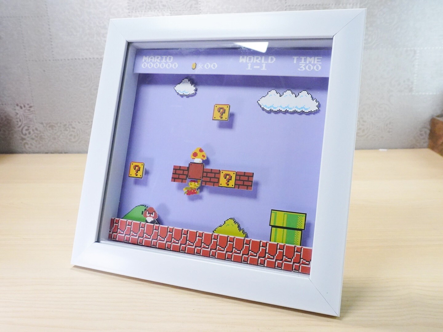 3D Retro Games Diorama Frame: Super Mario Bros NES Stage 1-1 - 20x20cm ...