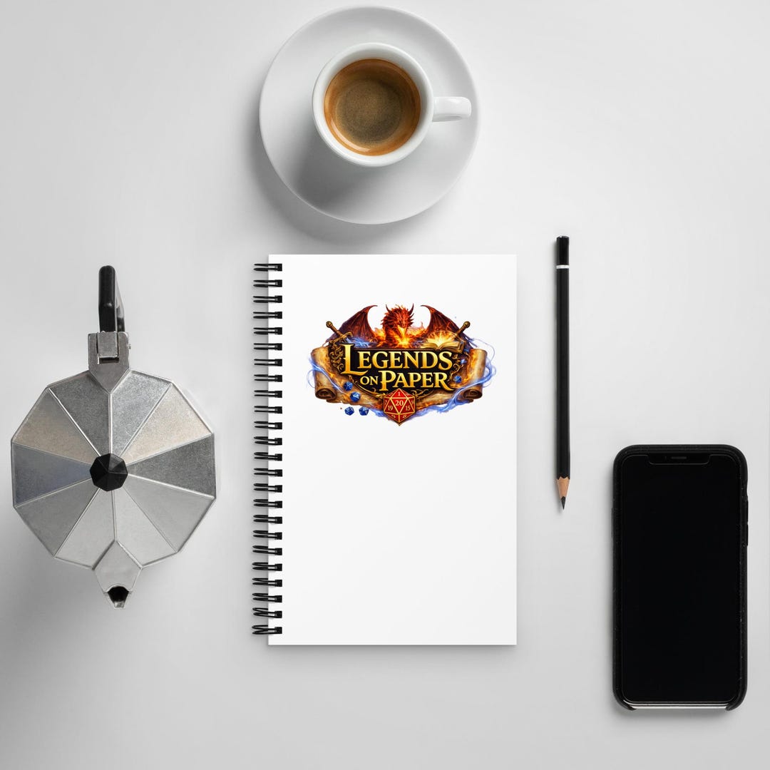 Legends on Paper Dragon Logo Spiral Notebook - Etsy