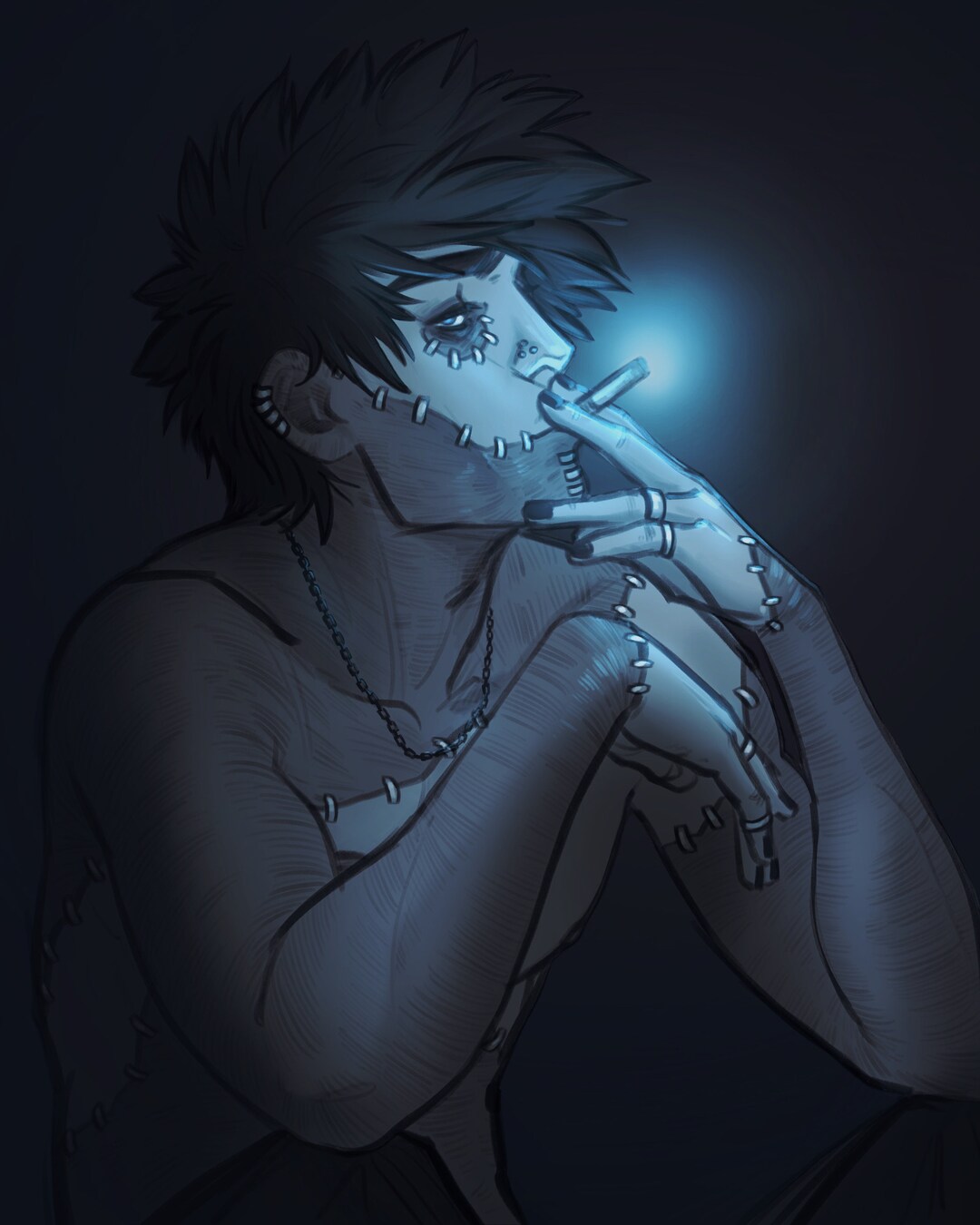 Blue Flame Fanart Print - Etsy