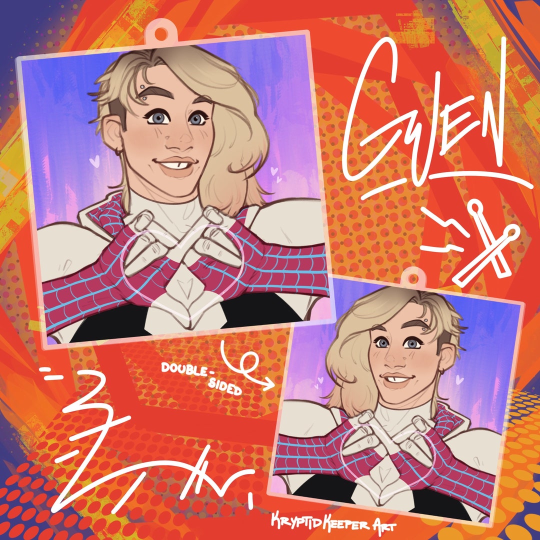 Gwen Spiderverse Keychain - Etsy