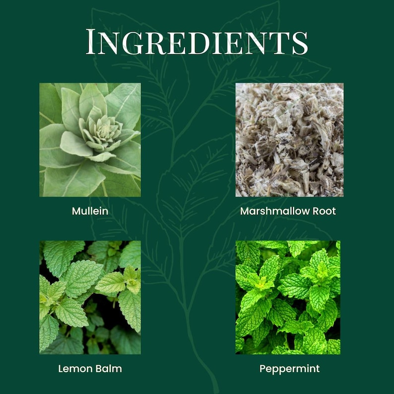 Monday Mornings Herbal Blend • Mullein, Marshmallow Root, Lemon Balm ...