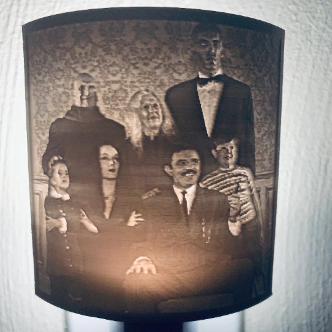 Fright Lights Addams Family Portrait Lithophane Nightlight - Etsy
