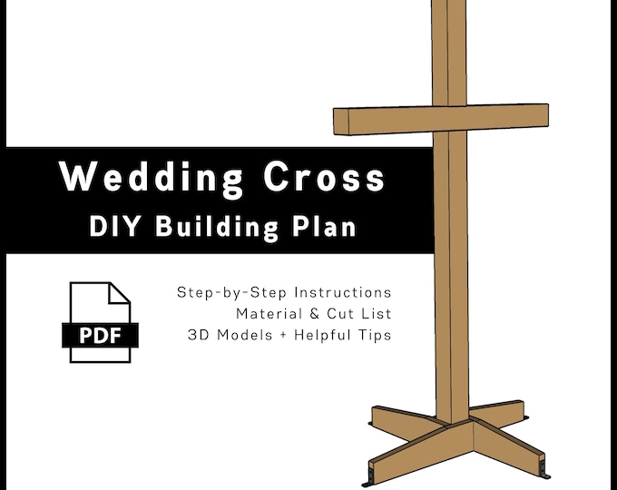 DIY Wedding Cross | Wooden Ceremony Alter (PDF Building Plans) - Etsy