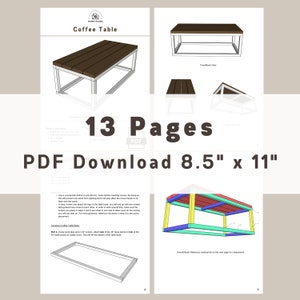 Coffee Table DIY Building Plans | PDF Download - Etsy