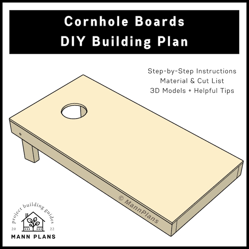 Cornhole Boards DIY Building Plans | PDF Download Format - Etsy