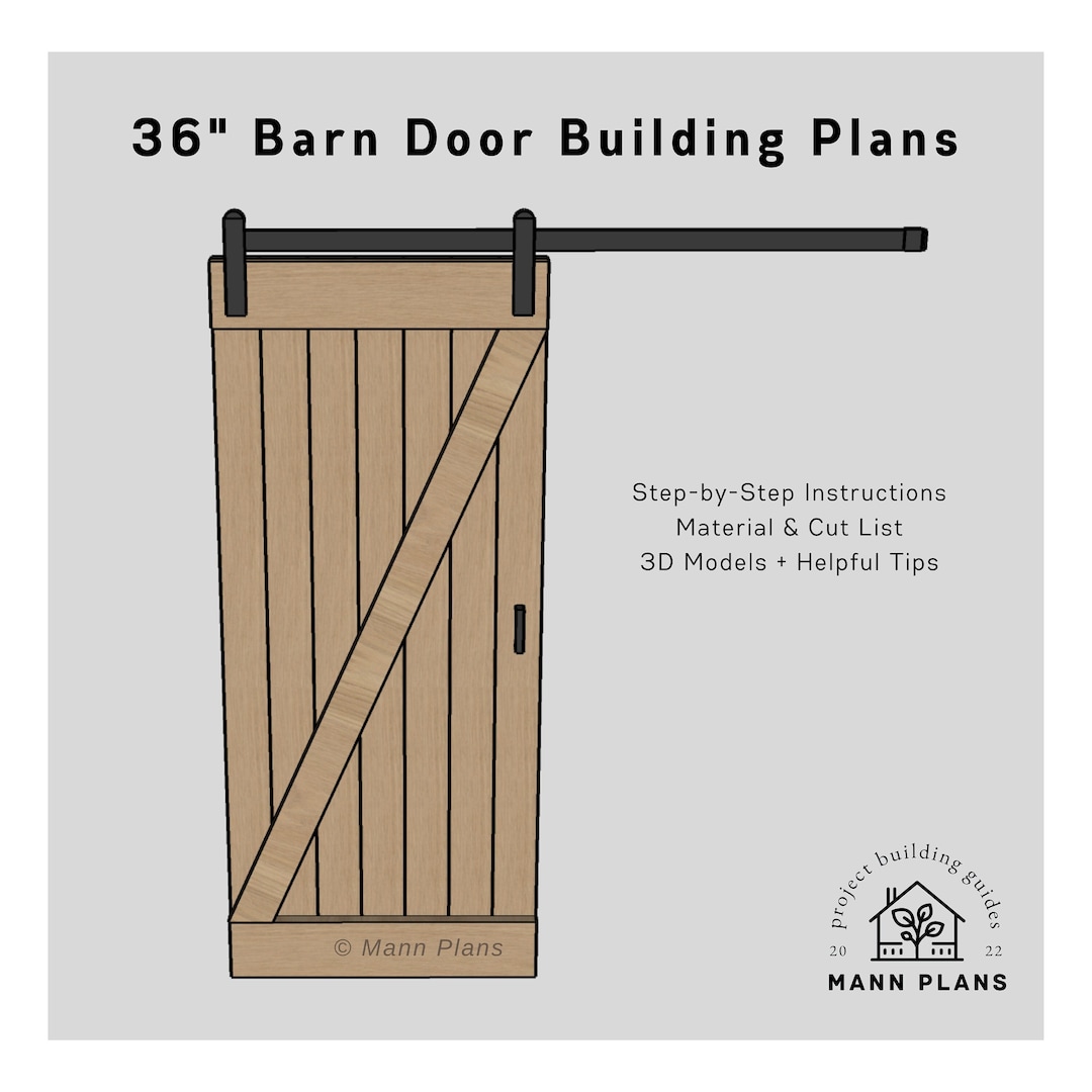 36" Barn Door | DIY Building Plans (digital Download) - Etsy