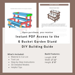5-gallon Bucket DIY Garden Stand (6 Buckets) | PDF Download - Etsy