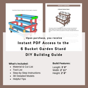 5-gallon Bucket DIY Garden Stand 6 Buckets PDF Download - Etsy