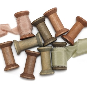 Wooden Spools / Fits 1" 1-1/2" 1/2' Ribbons / Stained Wood Spools ...