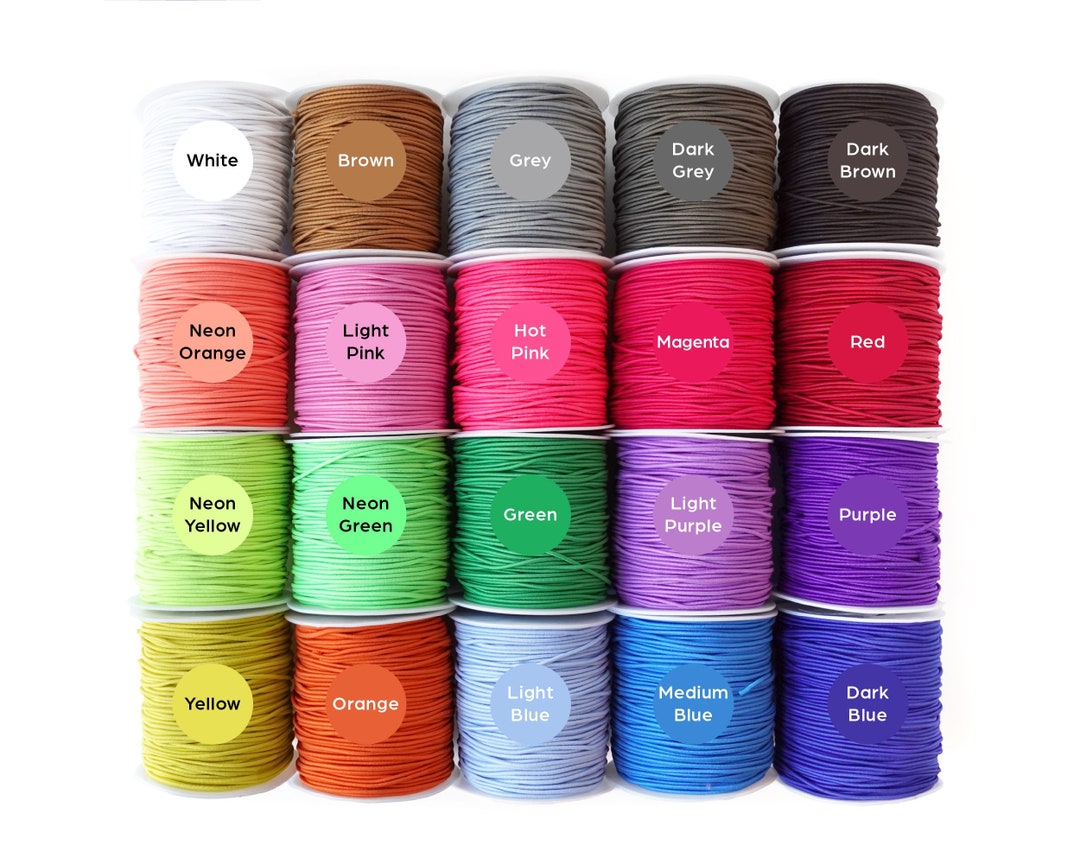 1/8" 3mm Elastic Round Cord Stretch Rubber Rope Bungee Shock Cord ...
