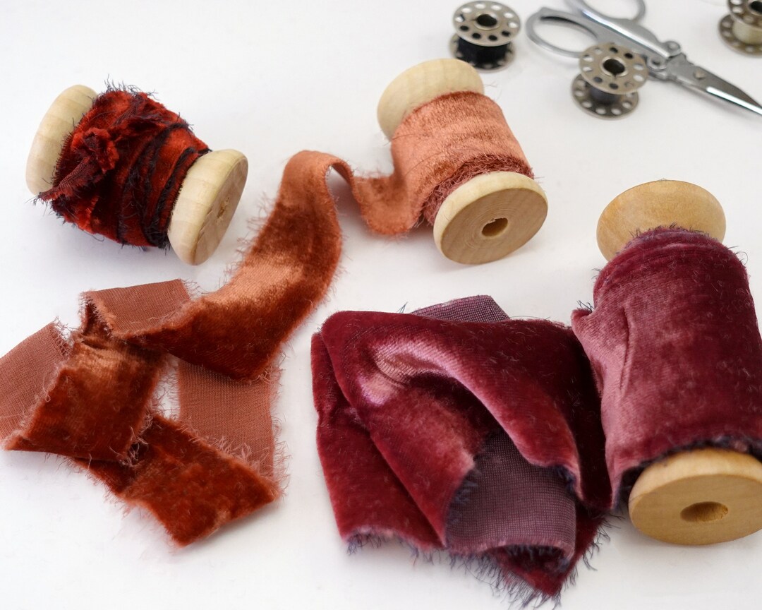 Velvet Ribbon Wedding Bouquet Ribbons Velvet Ribbon Raw Edge Silk ...