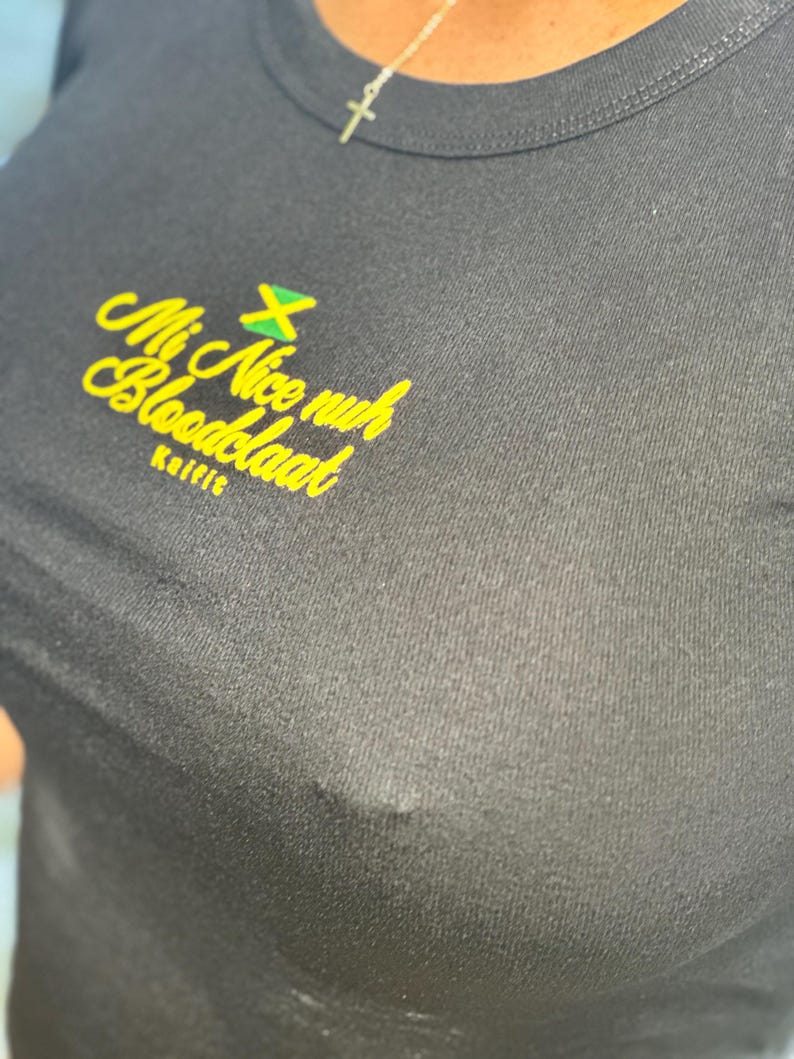 Jamaica Crop T-shirt "mi Nice Nuh Bloodclaut" - Etsy
