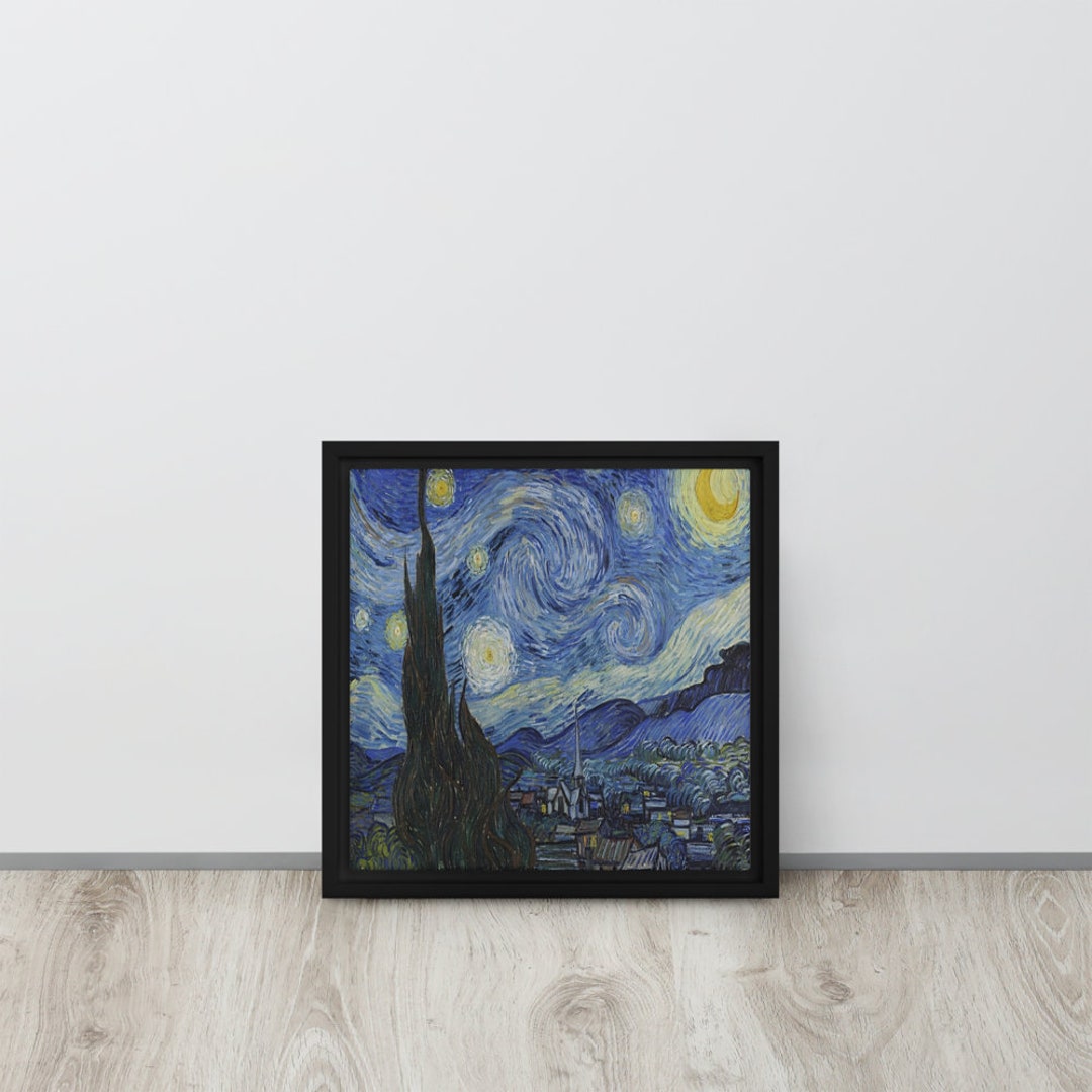 Starry Night 12x12 Framed Photo | Starry Night Canvas | Van Gogh Starry ...
