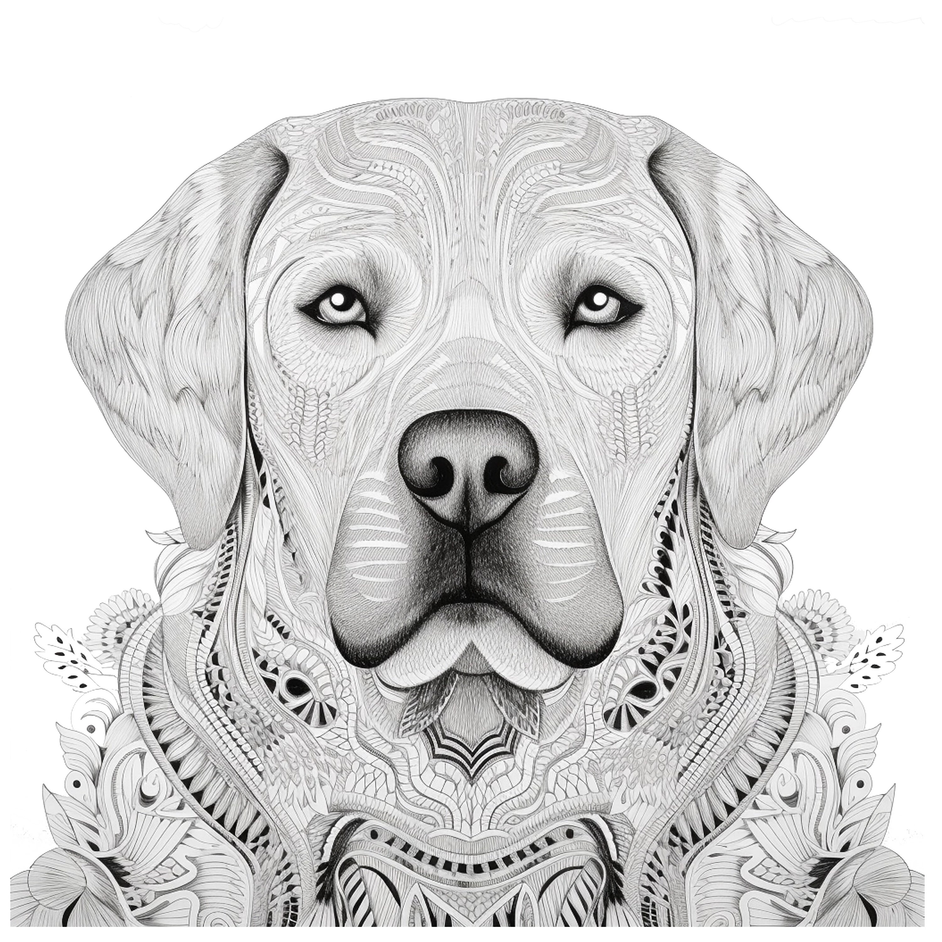 50 Dogs Face Coloring Pages / Digital Download / Printable Coloring ...